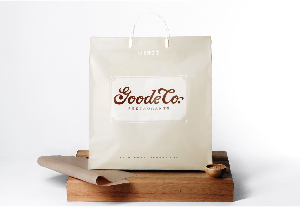 Restaurant Packaging Including Carry-Out Bags for Goode Co. | CRP